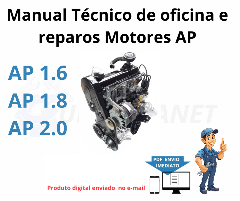 Manual Técnico de oficina e reparos Motores Ap 1.6 / Ap 1.8 / Ap 1.8s ...